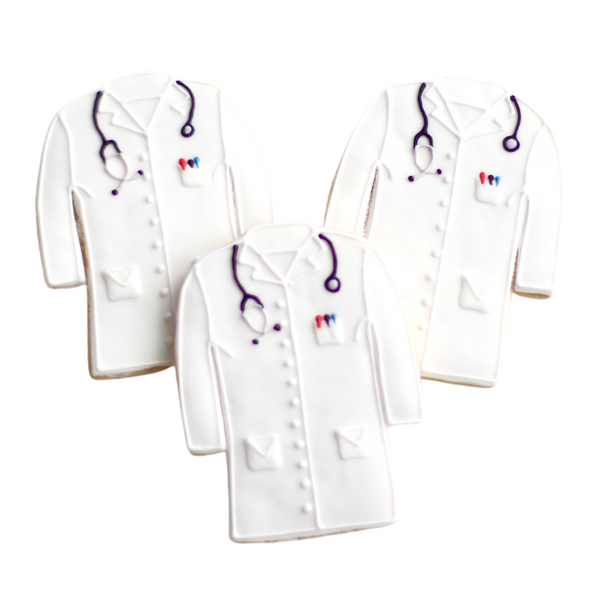 Medical Lab Coat Cookies – Sweet Sanctions