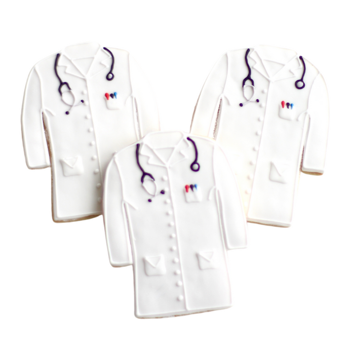 Medical Lab Coat Cookies – Sweet Sanctions