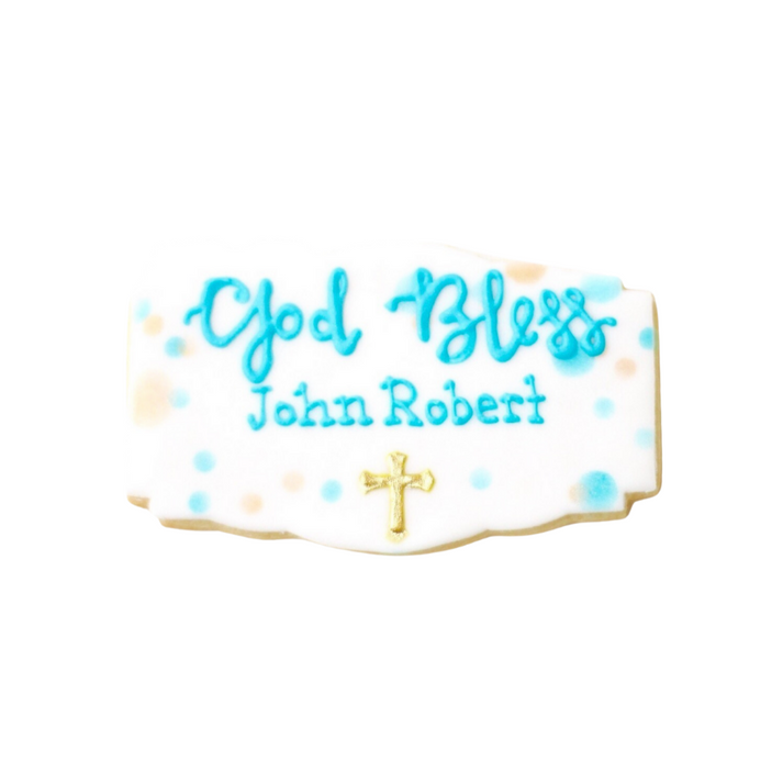 God Bless Name Plaque Cookies – Sweet Sanctions