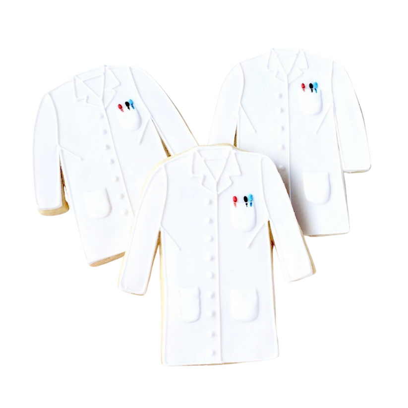 Medical Lab Coat Cookies – Sweet Sanctions